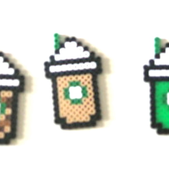 Perler Beads | Other | Perler Starbucks Frappuccino Drink Keychain ...
